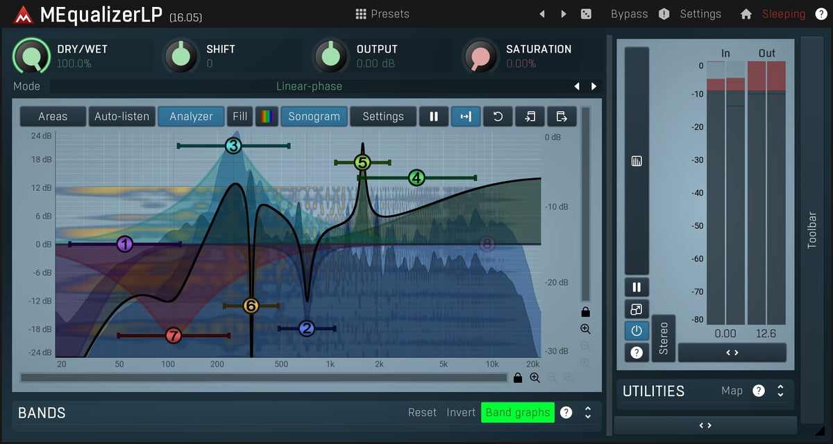Melda MEqualizerLP 리니어 페이즈 EQ 플러그인 – 플러그인샵